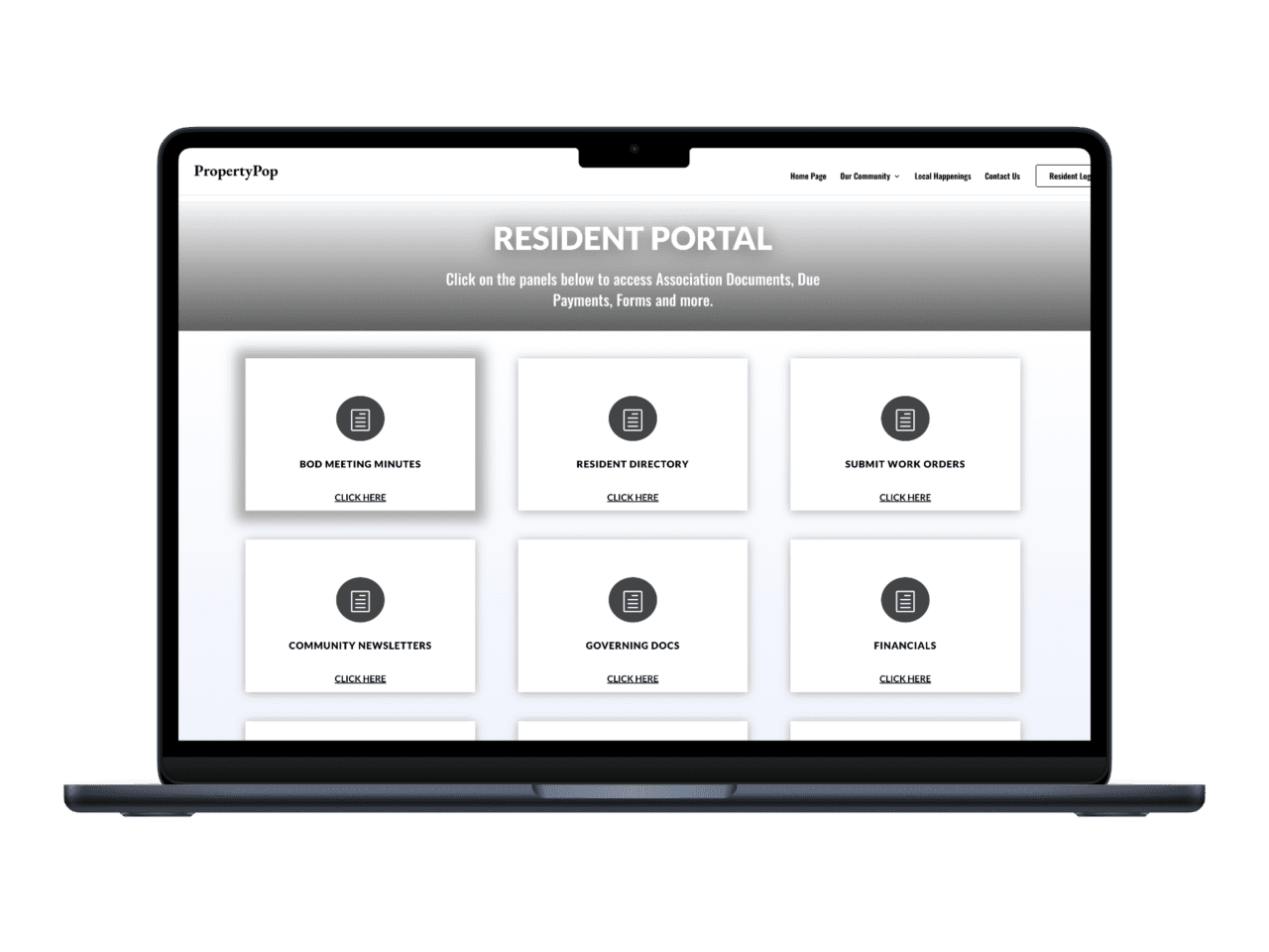 HOA Website Document Hub Repository - Property Pop