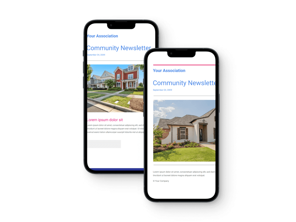 HOA Website Newsletter Template - Property Pop