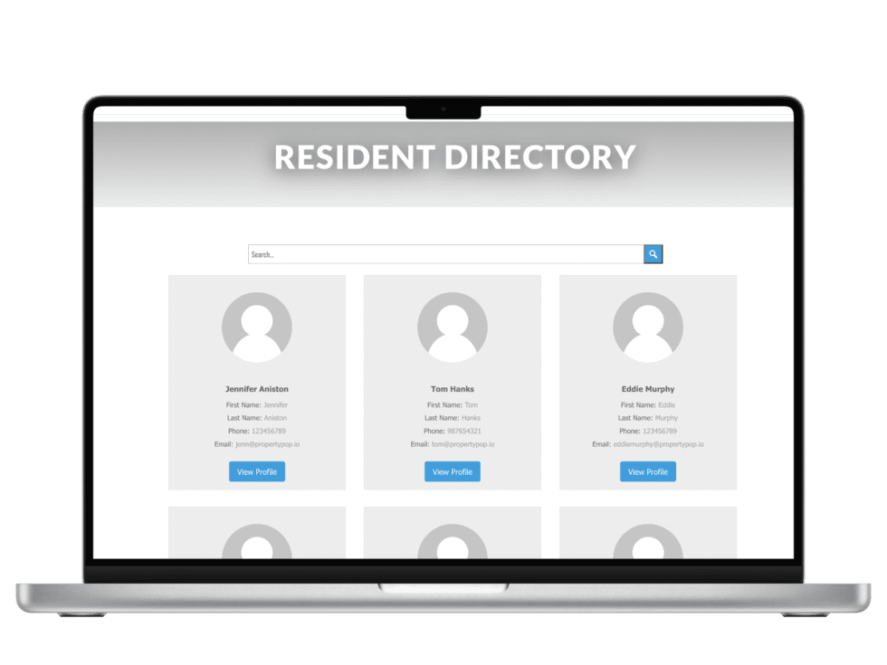 HOA Website Resident Database-Directory - Property Pop