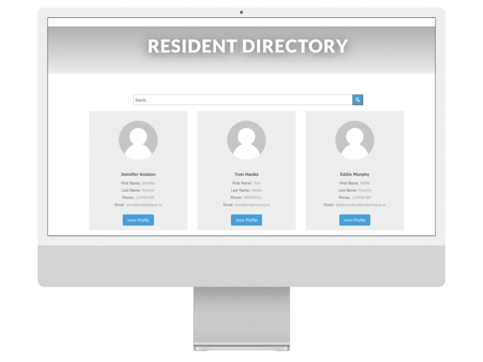 HOA Website Resident Database-Directory - Property Pop